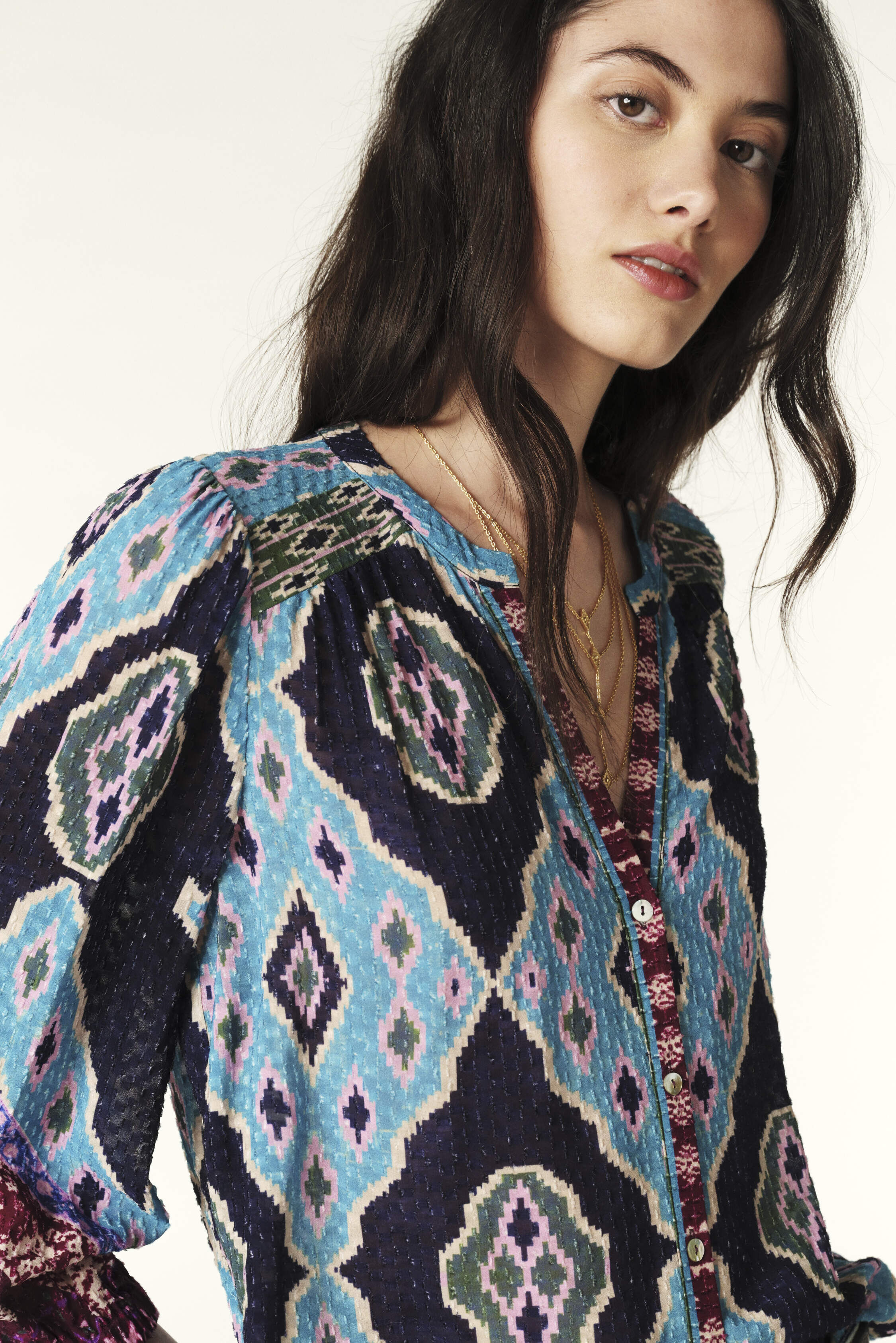 Tops & Shirts on SALE - Printed Blouses, Off The Shoulder Tops | ba&sh US
