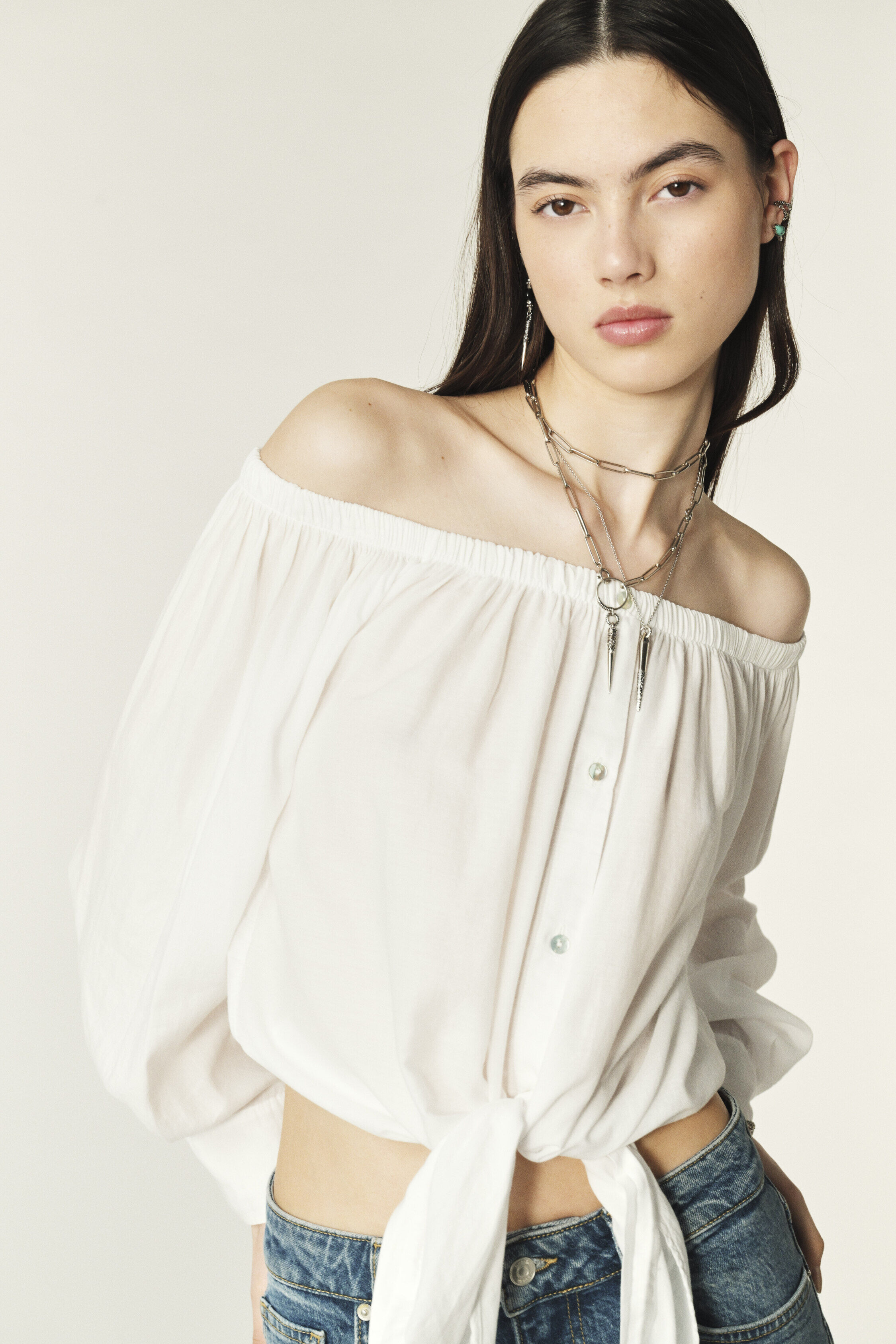 Buttoned Straight Cut Shirt Deborah White // ba&sh US