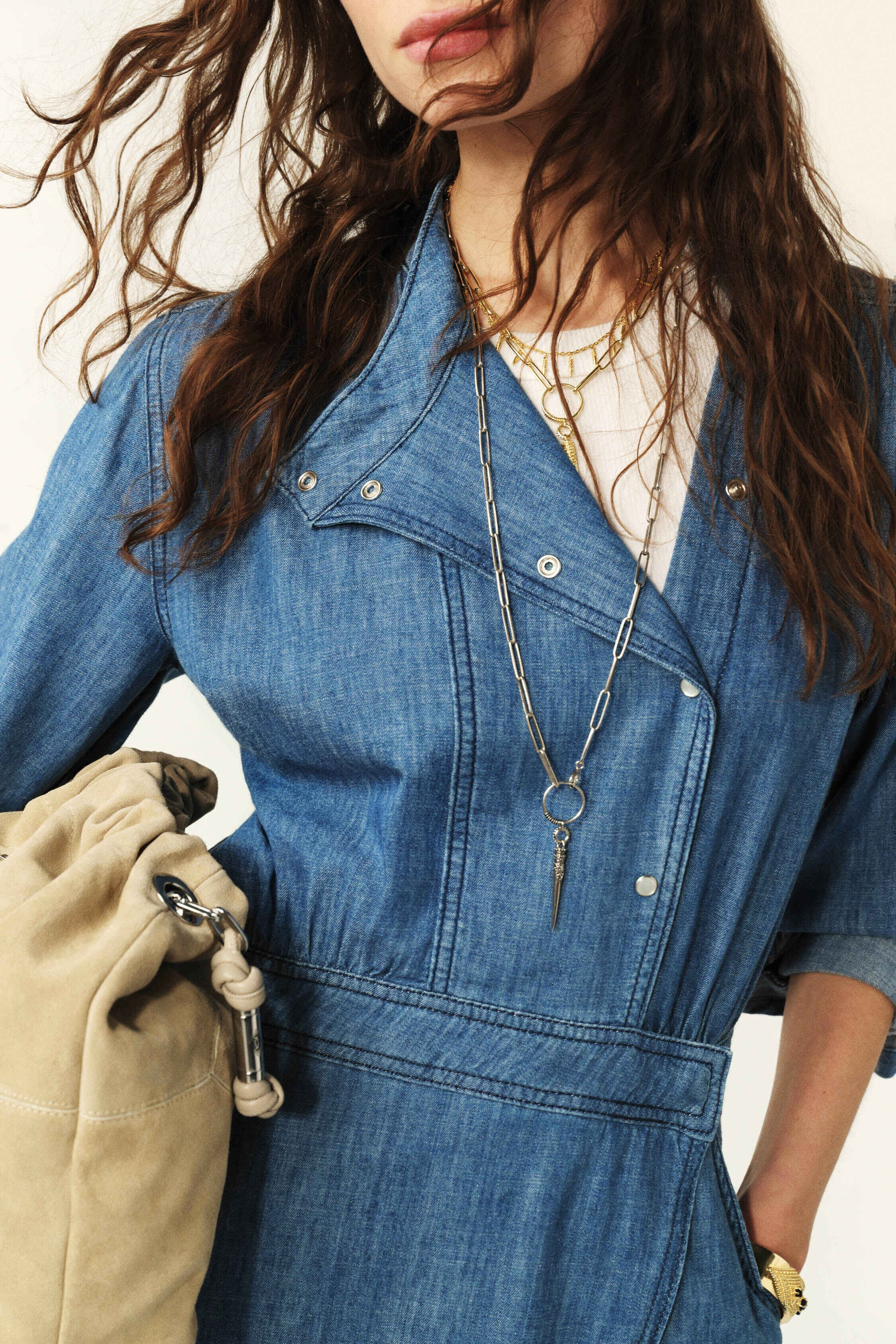 Robe Longueur Midi Wakie Bleu // ba&sh FR