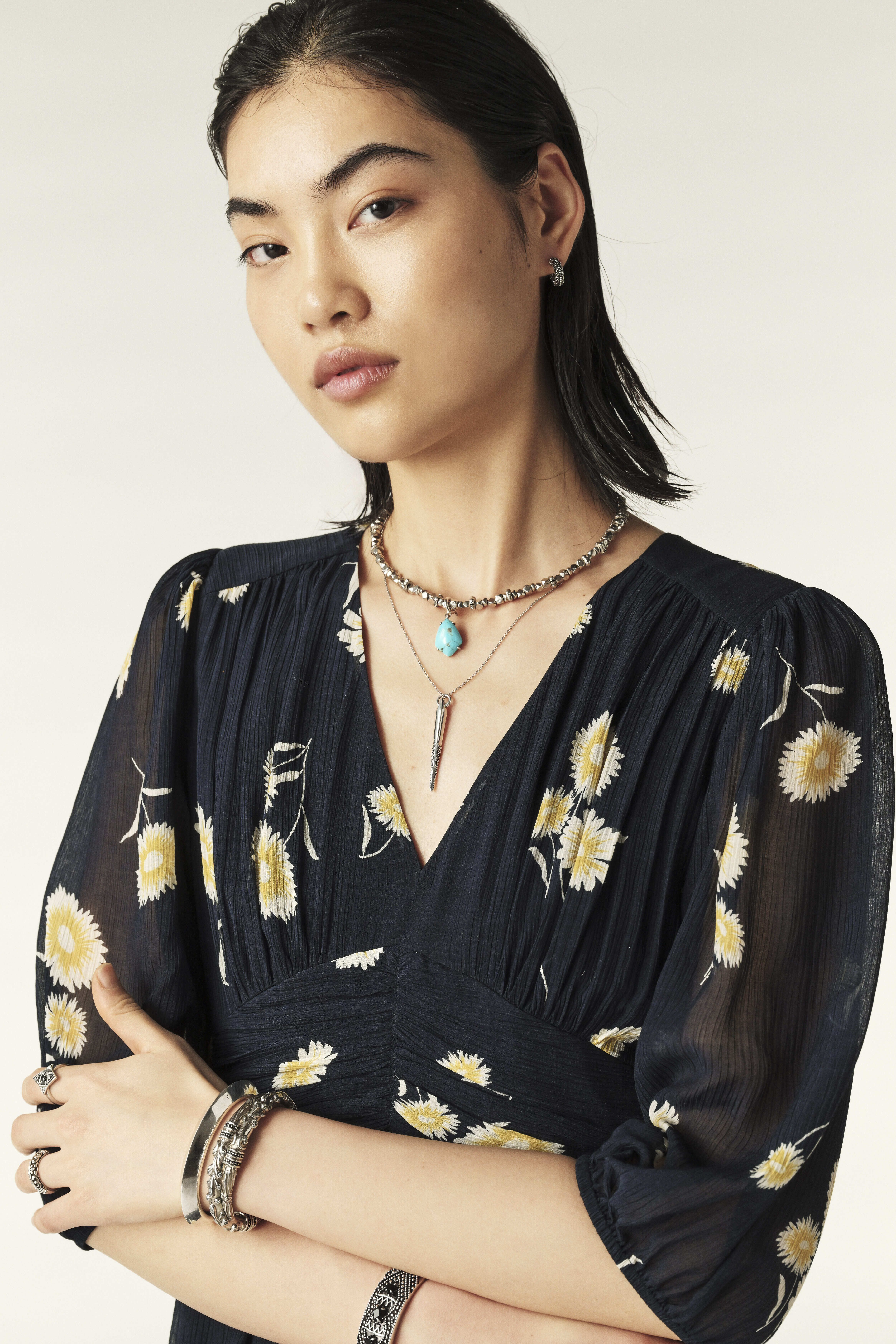 Robe Midi ImpriméE Davy Marine // ba&sh FR