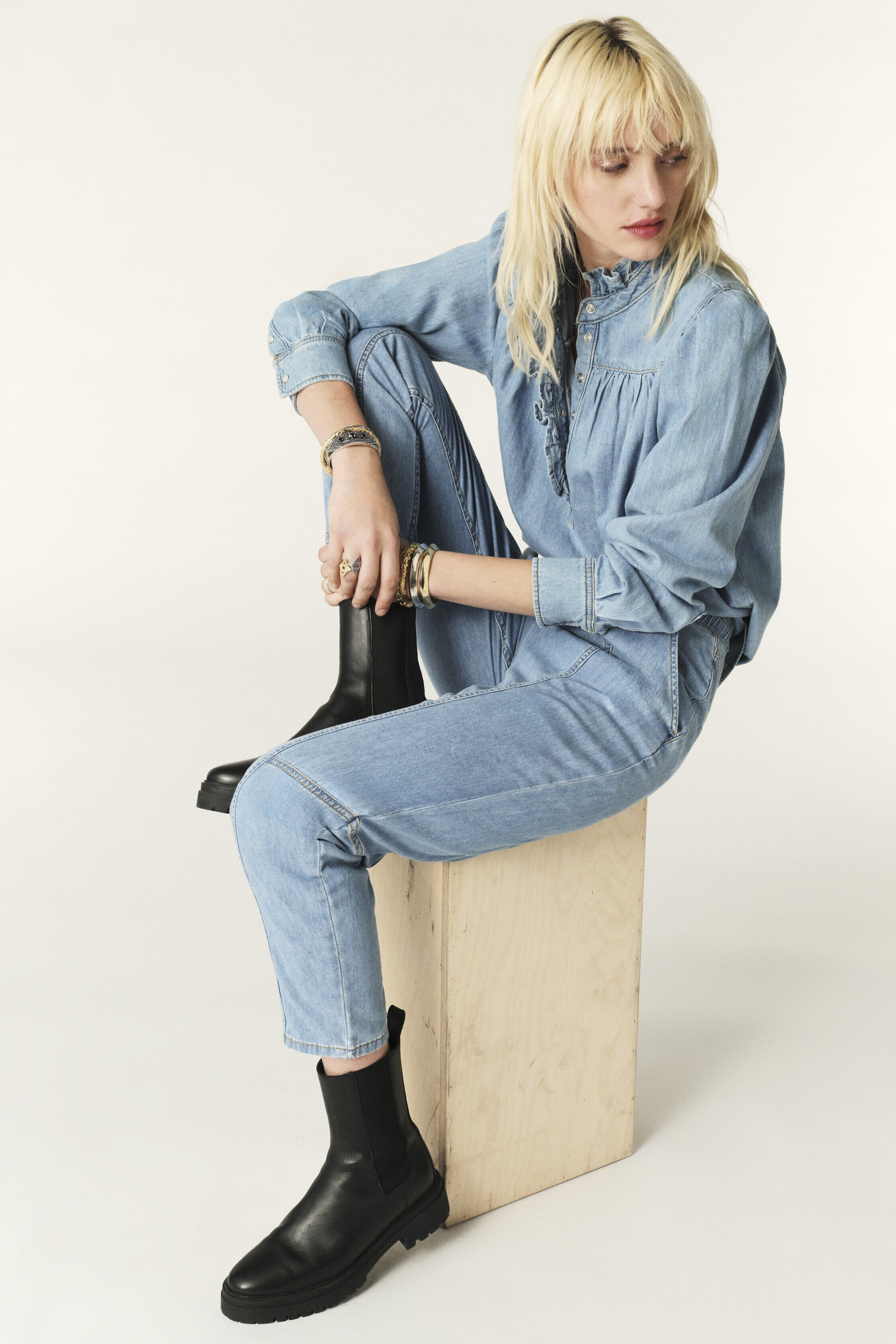 High-Rise Jeans Lony Blue // ba&sh US