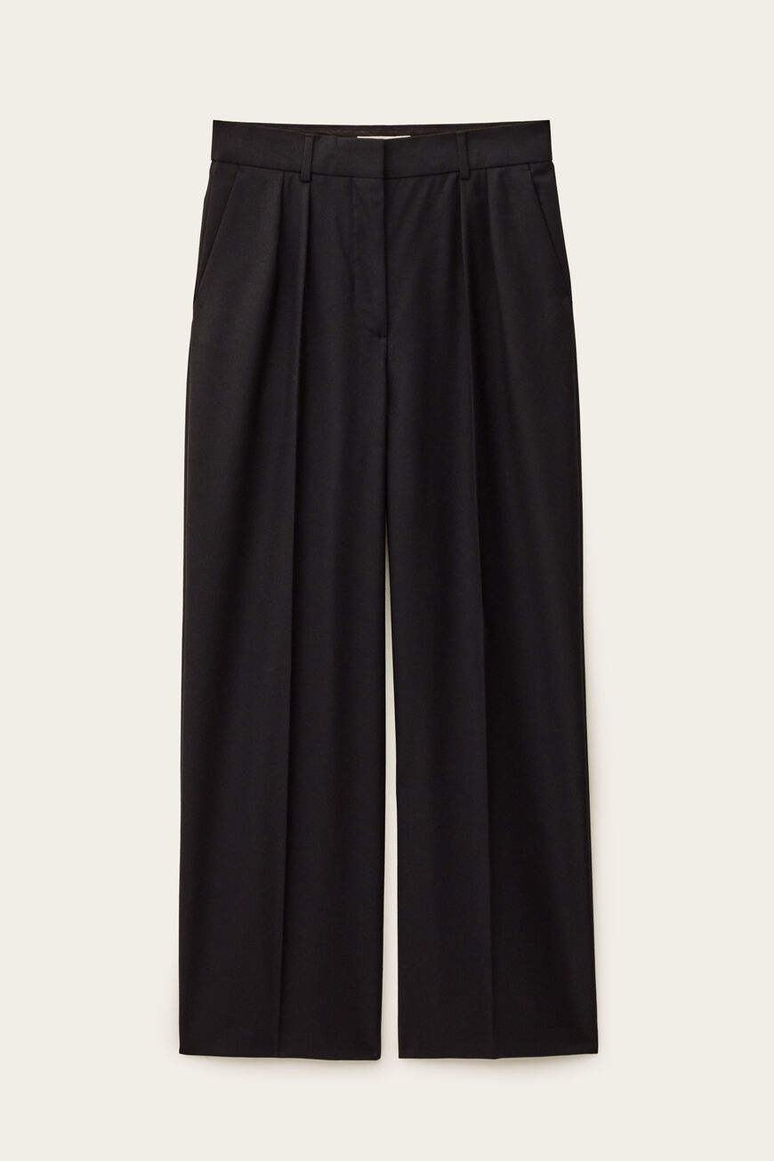 Pantalón Ancho De Lana Nani Azul // ba&sh ES