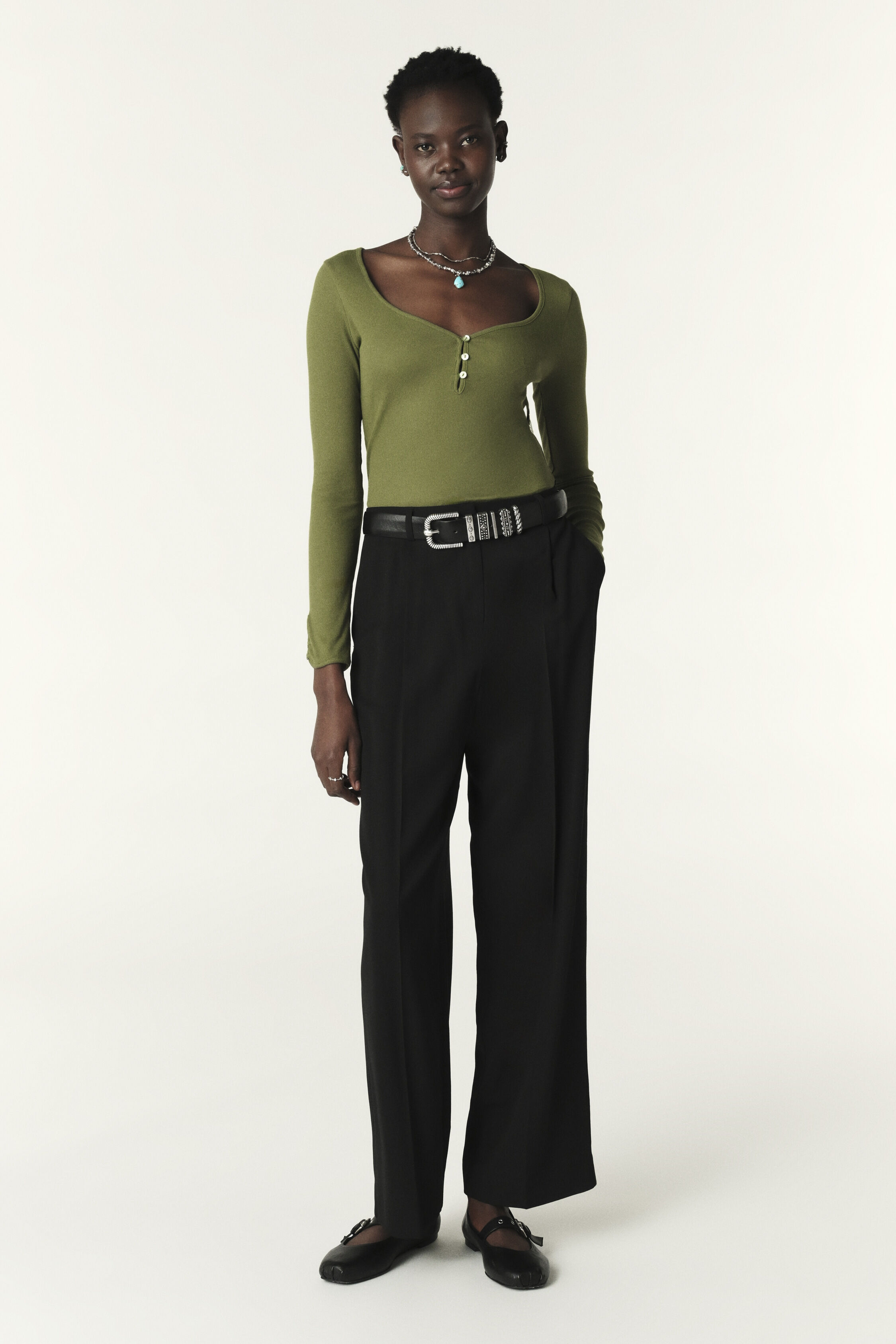 Sleeveless T-Shirt Cynda Green // ba&sh US