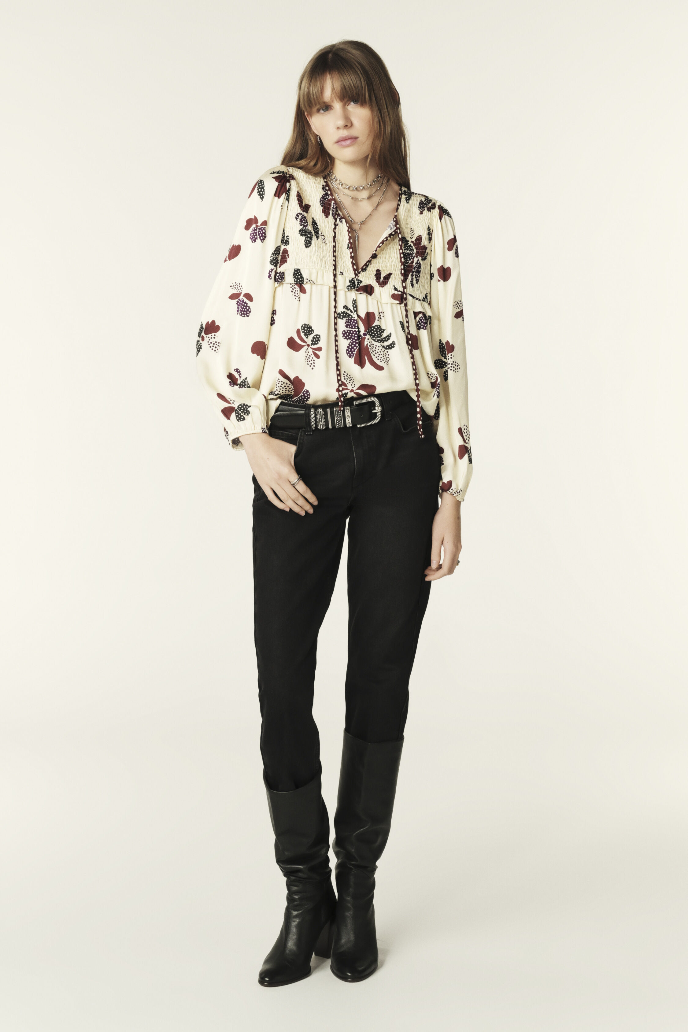 Long-Sleeve Blouse Diky Off-White // ba&sh US