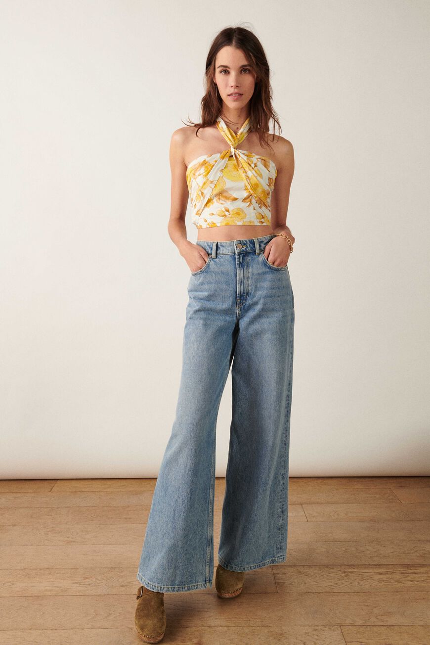 ba&sh top • Women's top, crop top, loose top, embroidered top