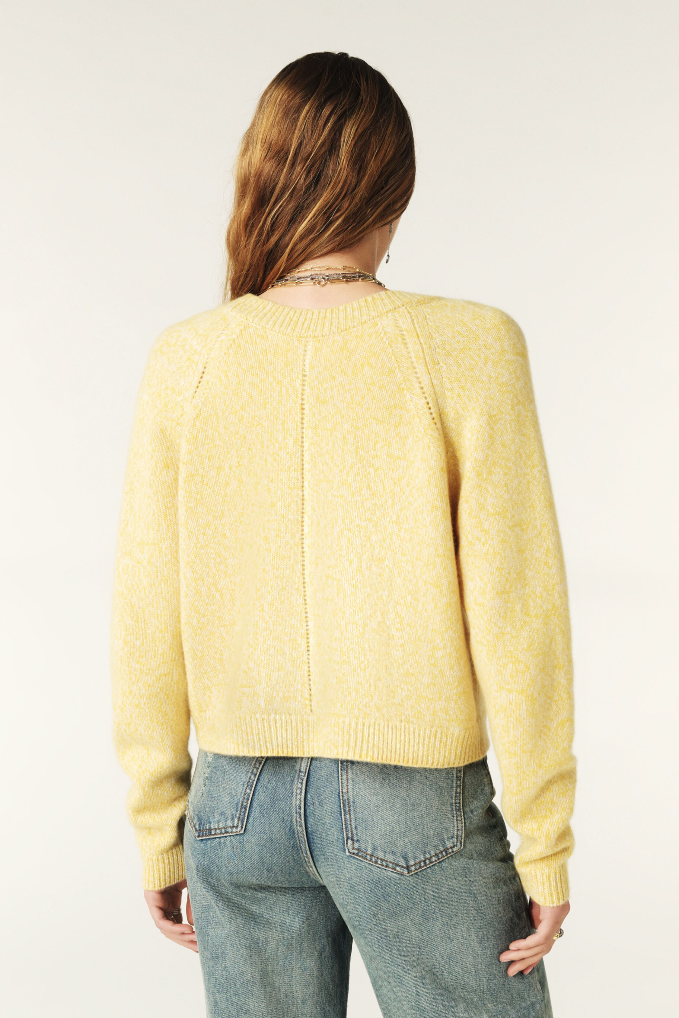 Long-Sleeved Cardigan Carila Yellow // ba&sh US