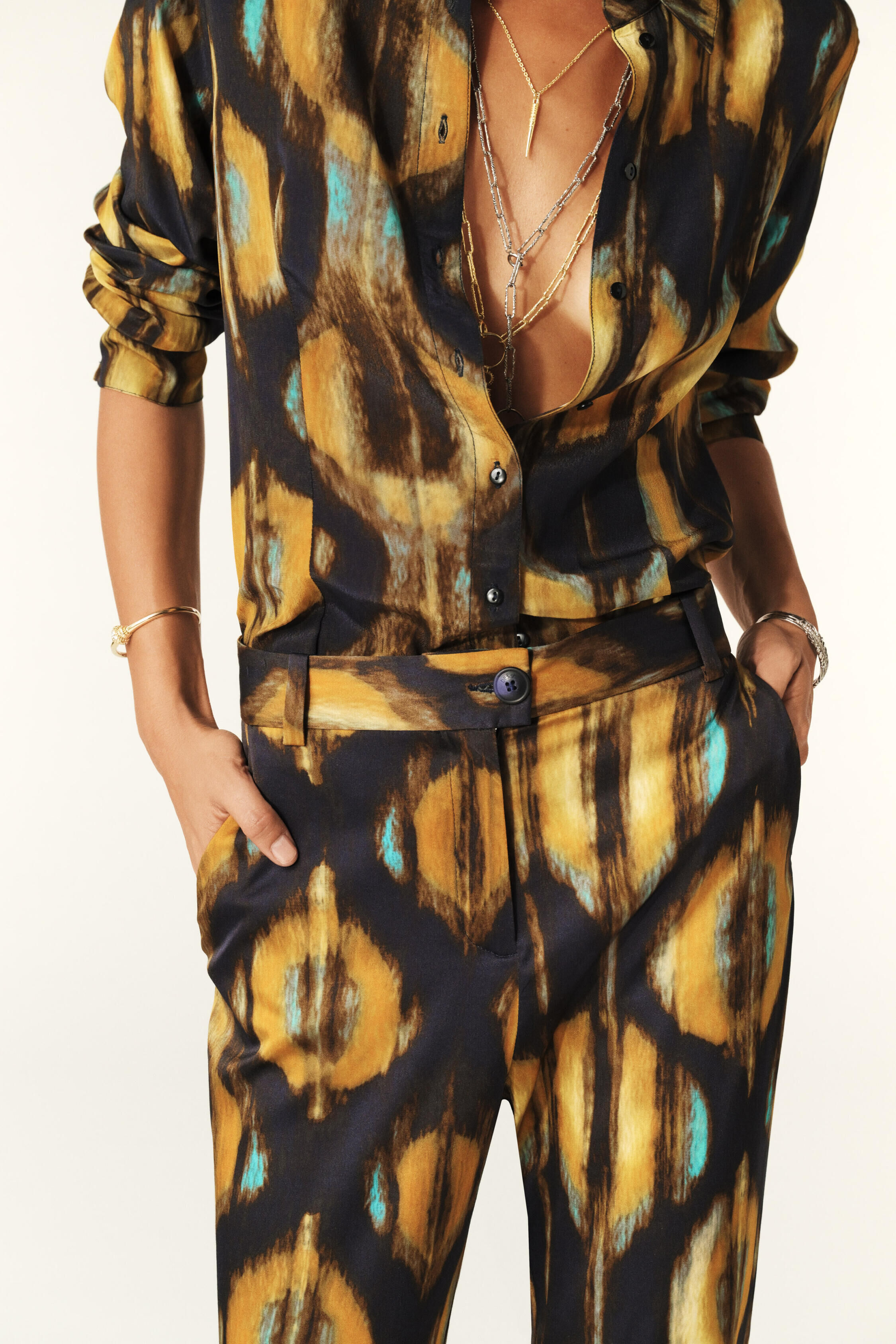 Printed Flowing Pants Sama Blue // ba&sh US