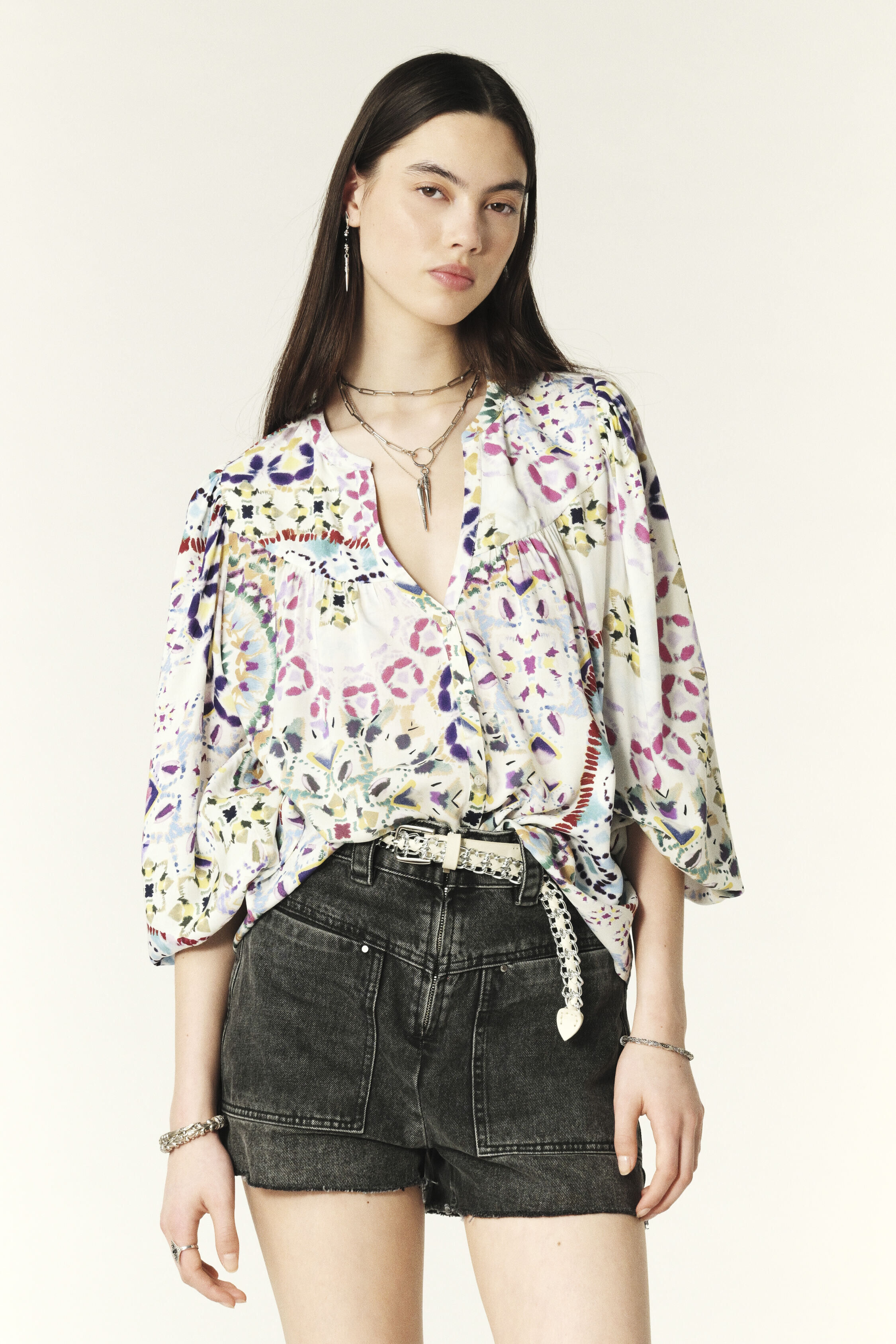 Blouse Fluide ImpriméE Luigi Gris // ba&sh