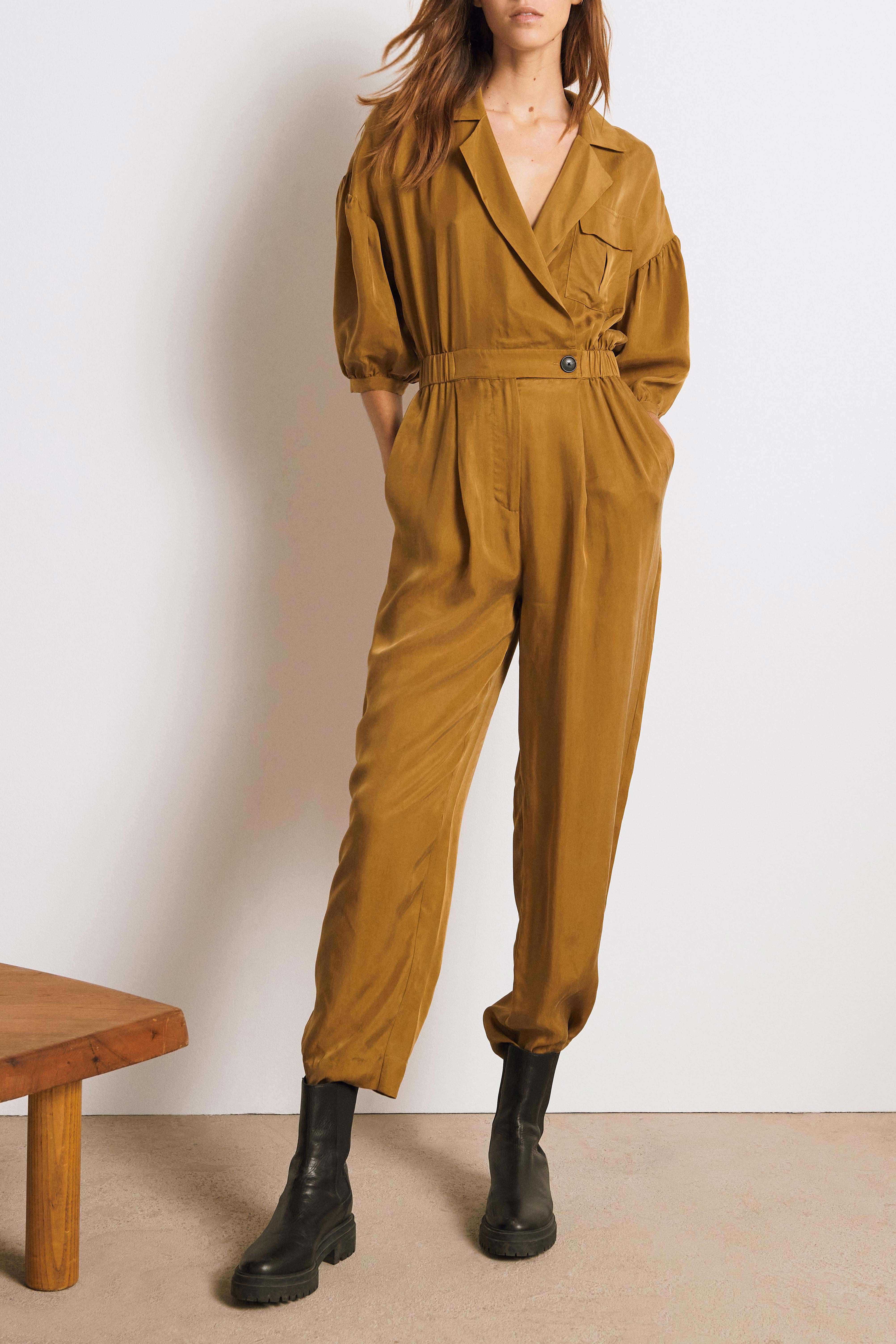 Structured Jumpsuit Aida Brown // ba&sh
