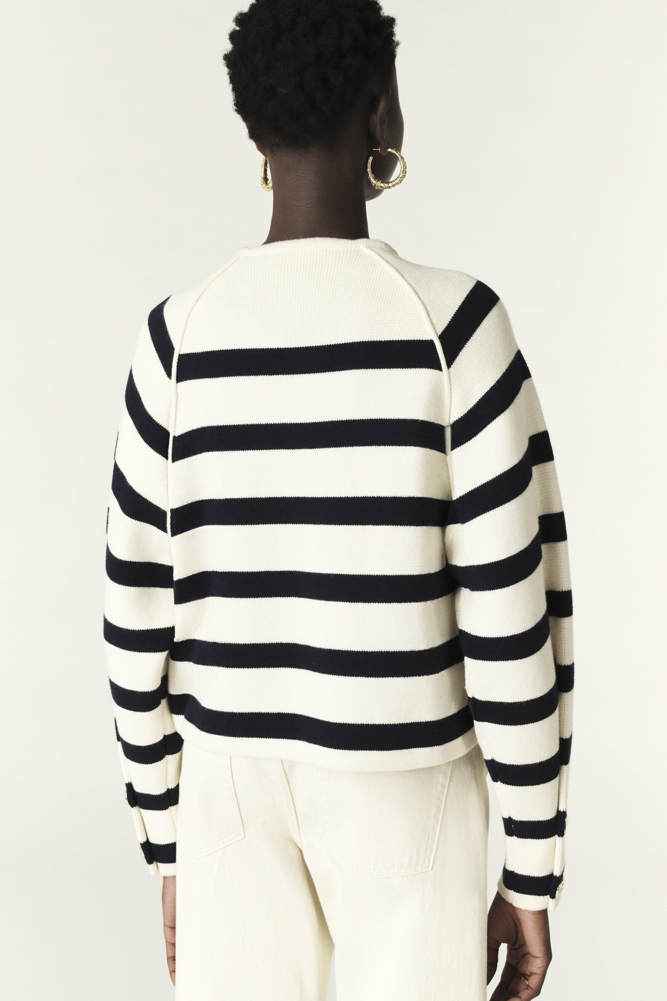 Striped Cardigan Massimo Ecru // ba&sh