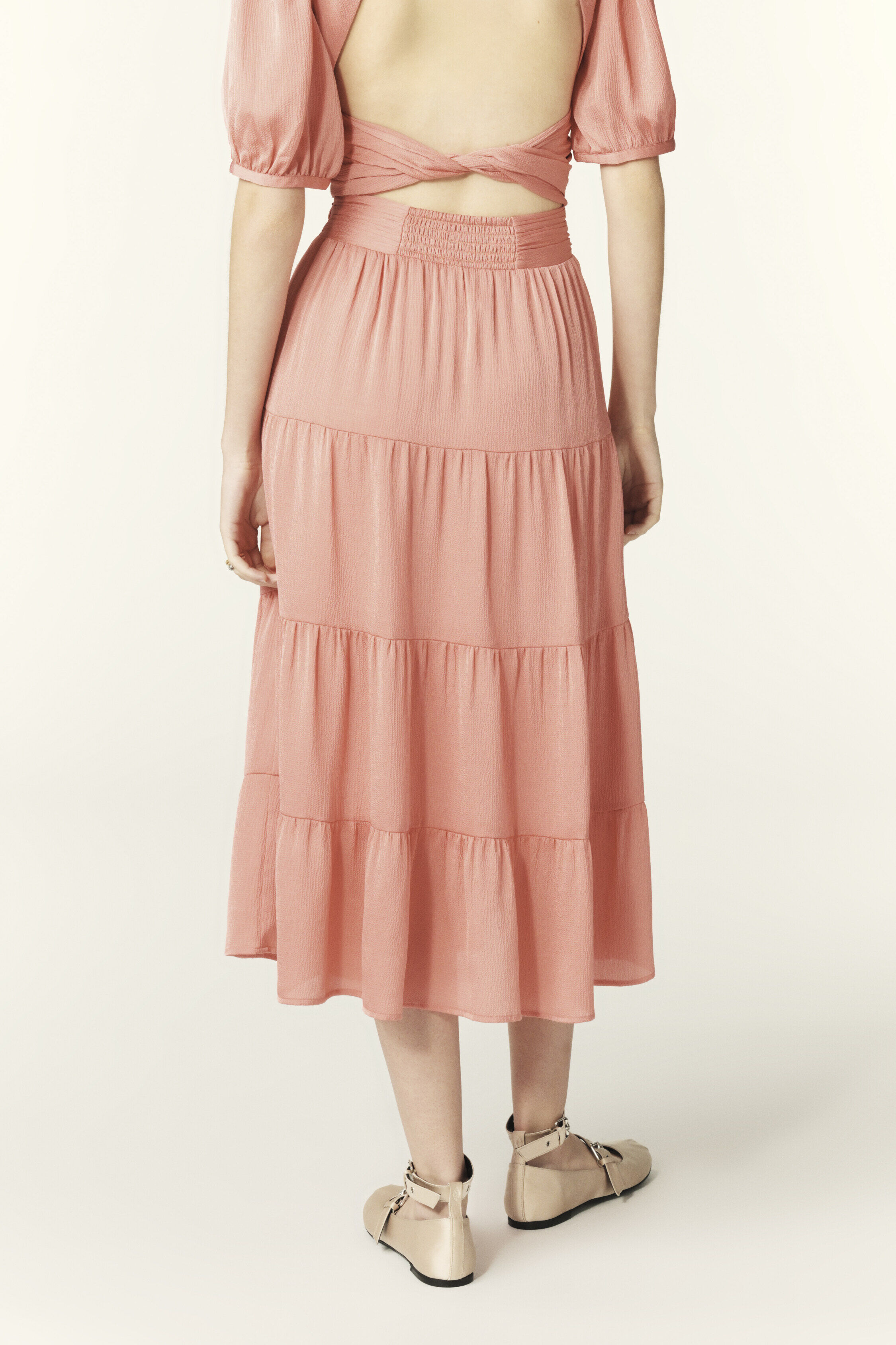 Gathered Midi Skirt Windy Pink // ba&sh