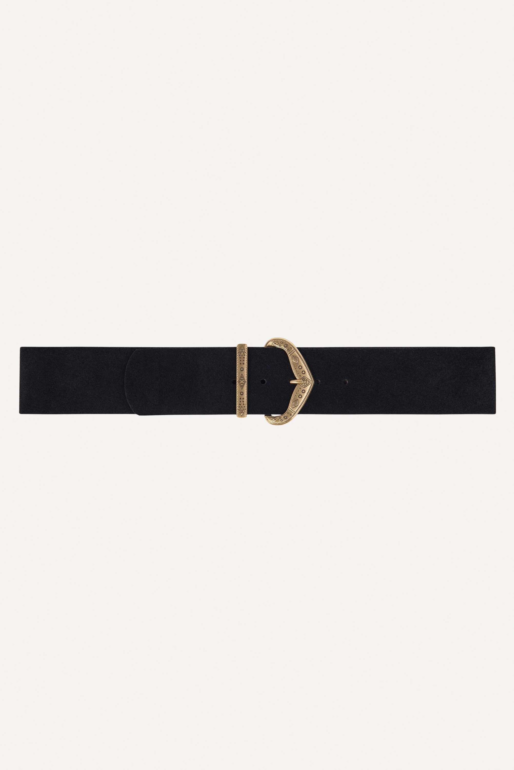 ba&sh belt • Leather belt, wide belt, camel belt FR