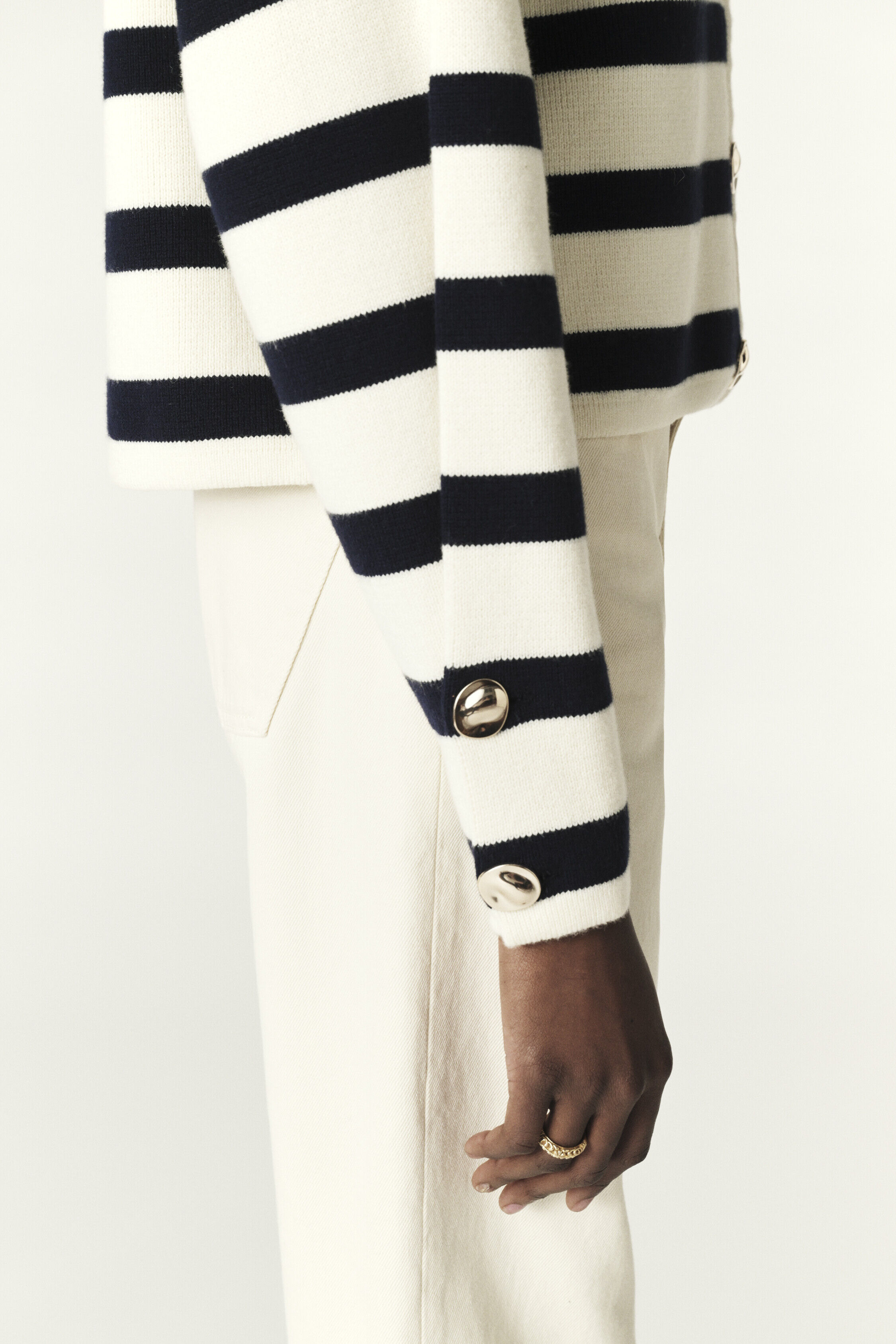 Striped Cardigan Massimo Ecru // ba&sh