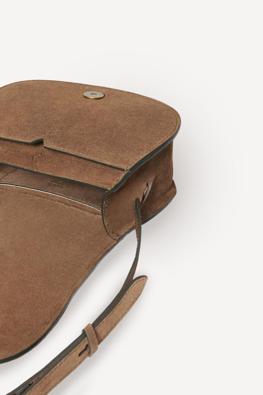 small suede shoulder bag TEDDY GREEN // ba&sh US