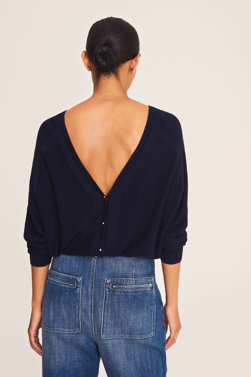 Backless sweater HUNTER BLUE // ba&sh US