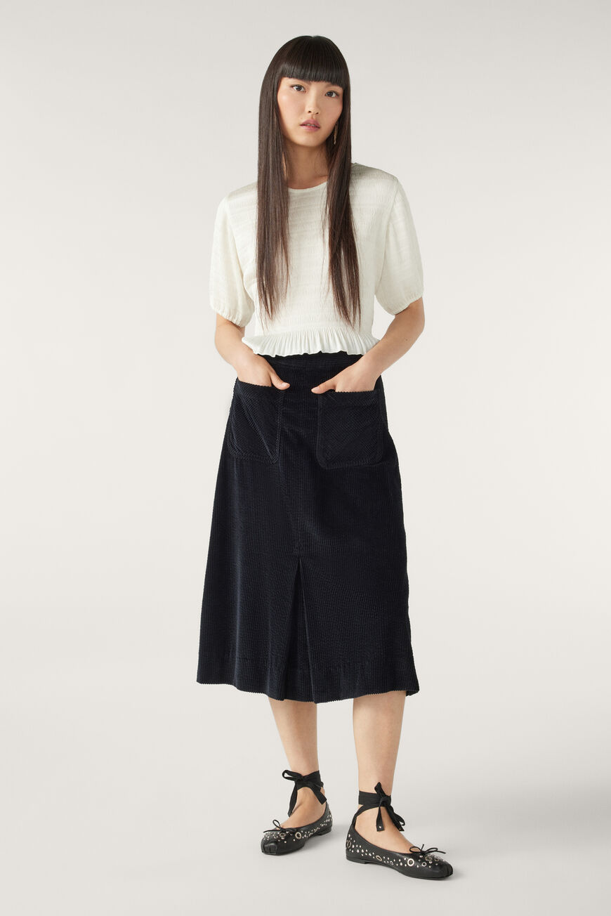 corduroy midi skirt BENCH BLACK // ba&sh