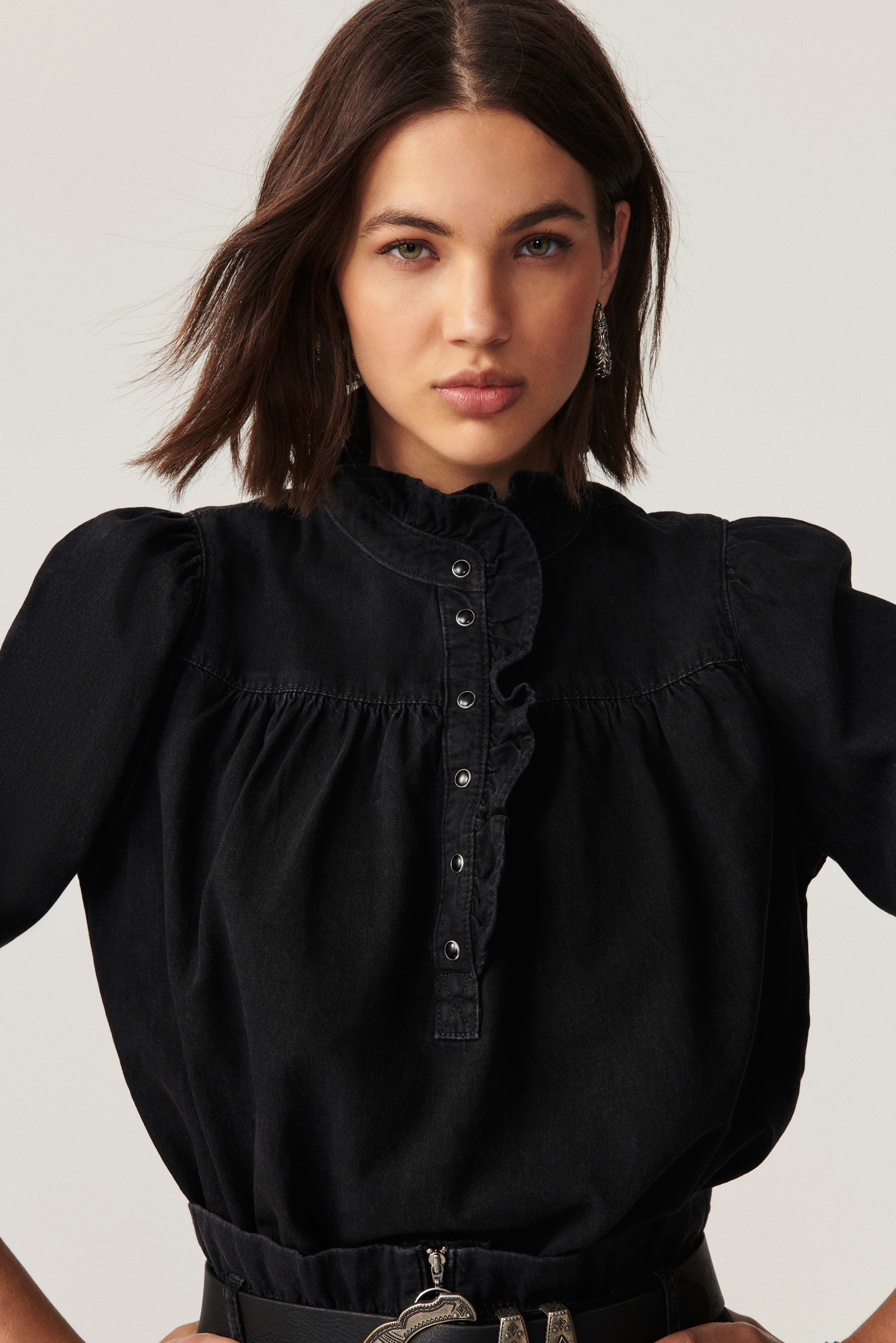 BLOUSE MILAC BLACK // ba&sh