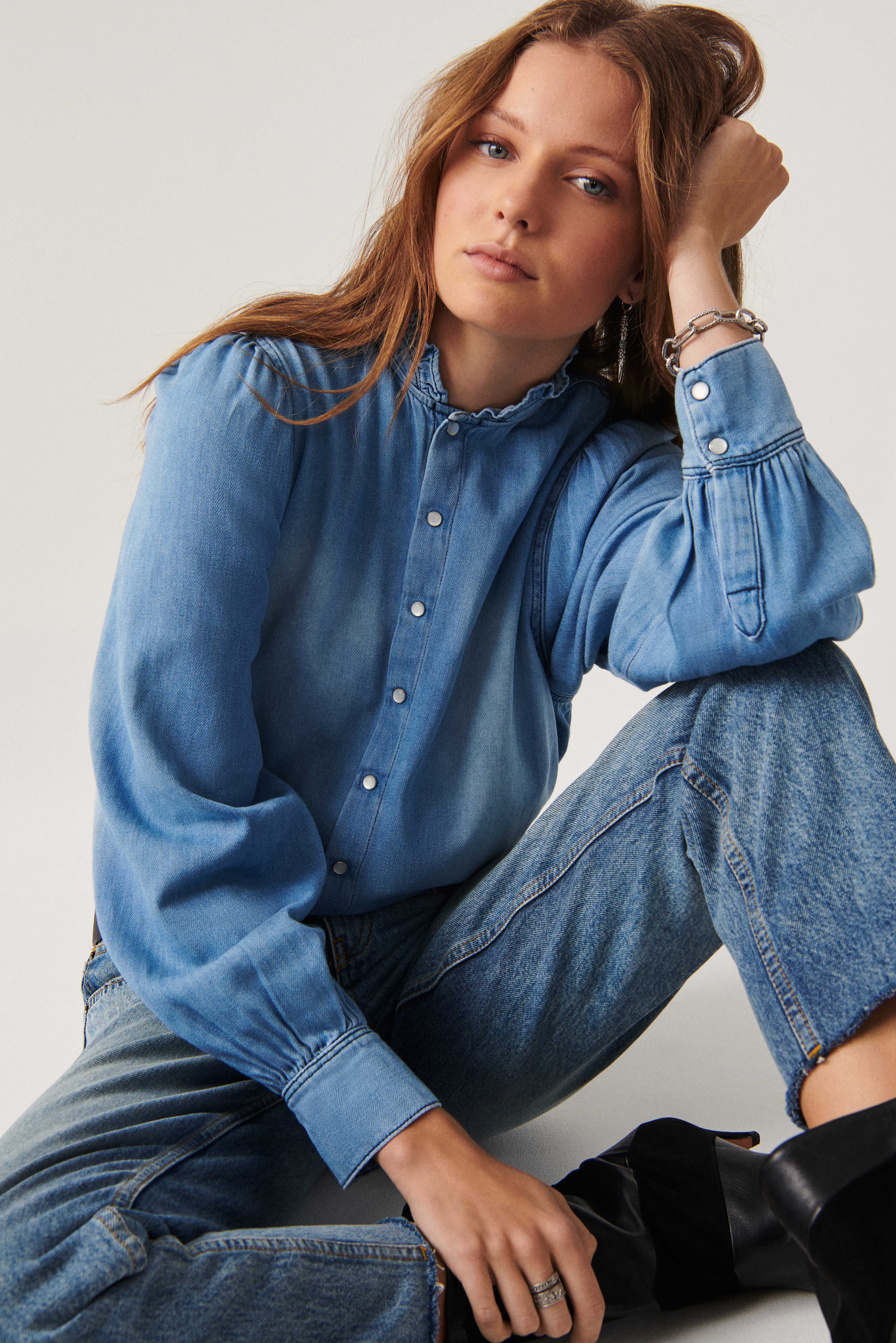 navy ba&sh shirt • Women's shirt, denim shirt