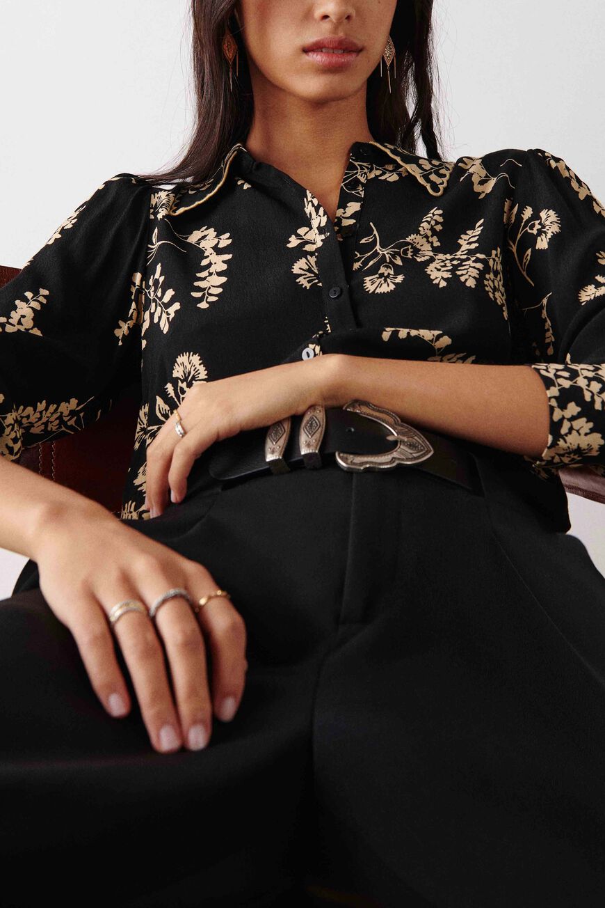 camisa floral SELYM NEGRO // ba&sh ES