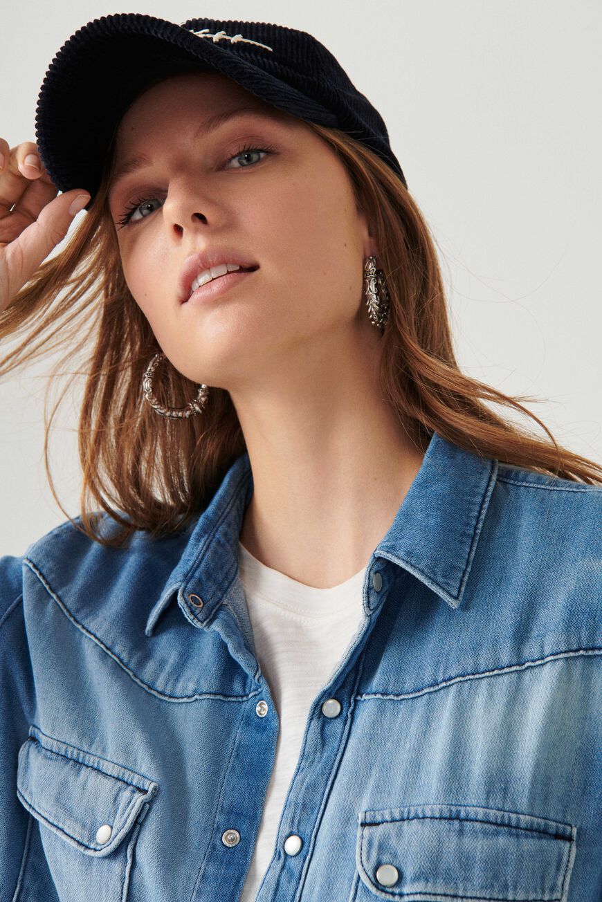 chemise en jean BRIDGET BLEU // ba&sh FR