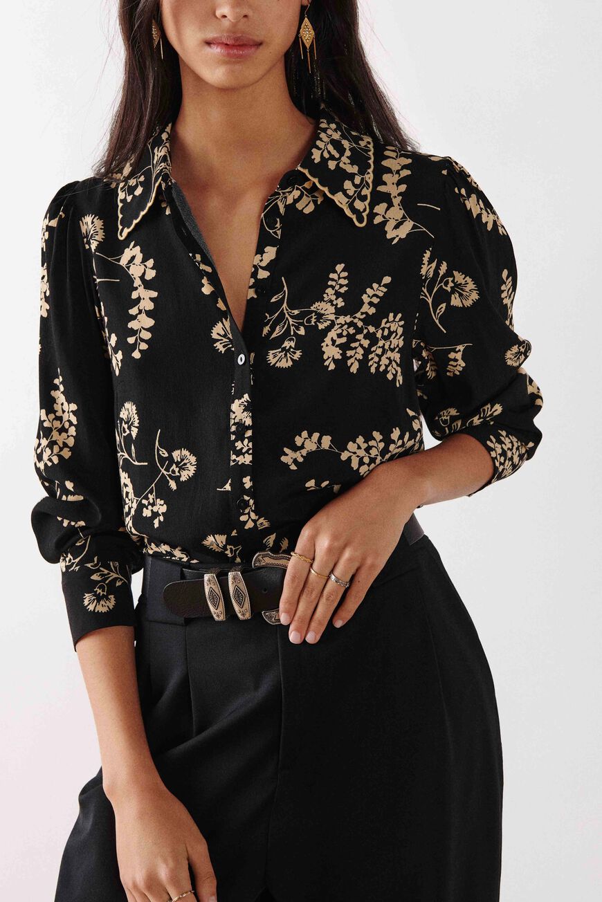 camisa floral SELYM NEGRO // ba&sh ES