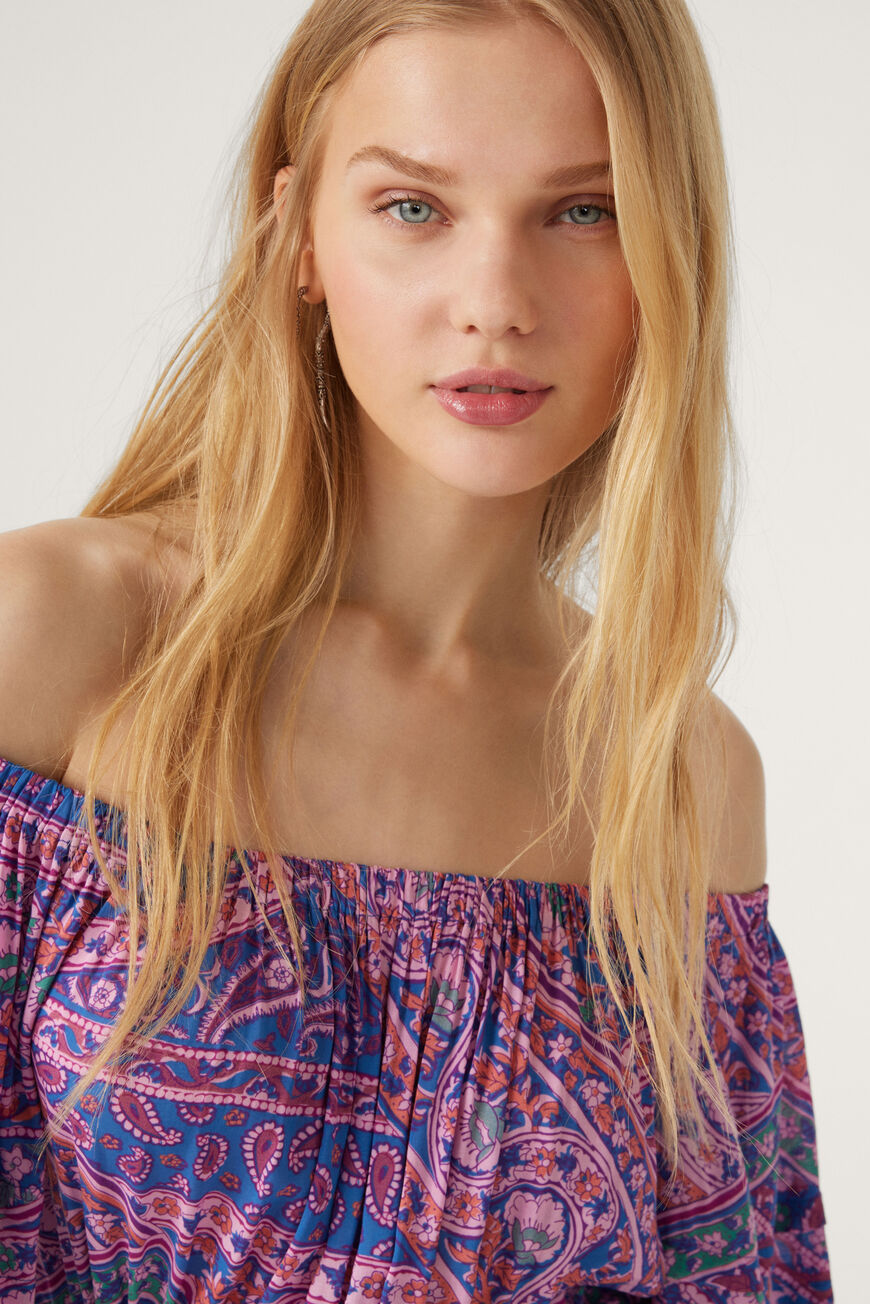 robe portefeuille midi PIXANA BLEU // ba&sh