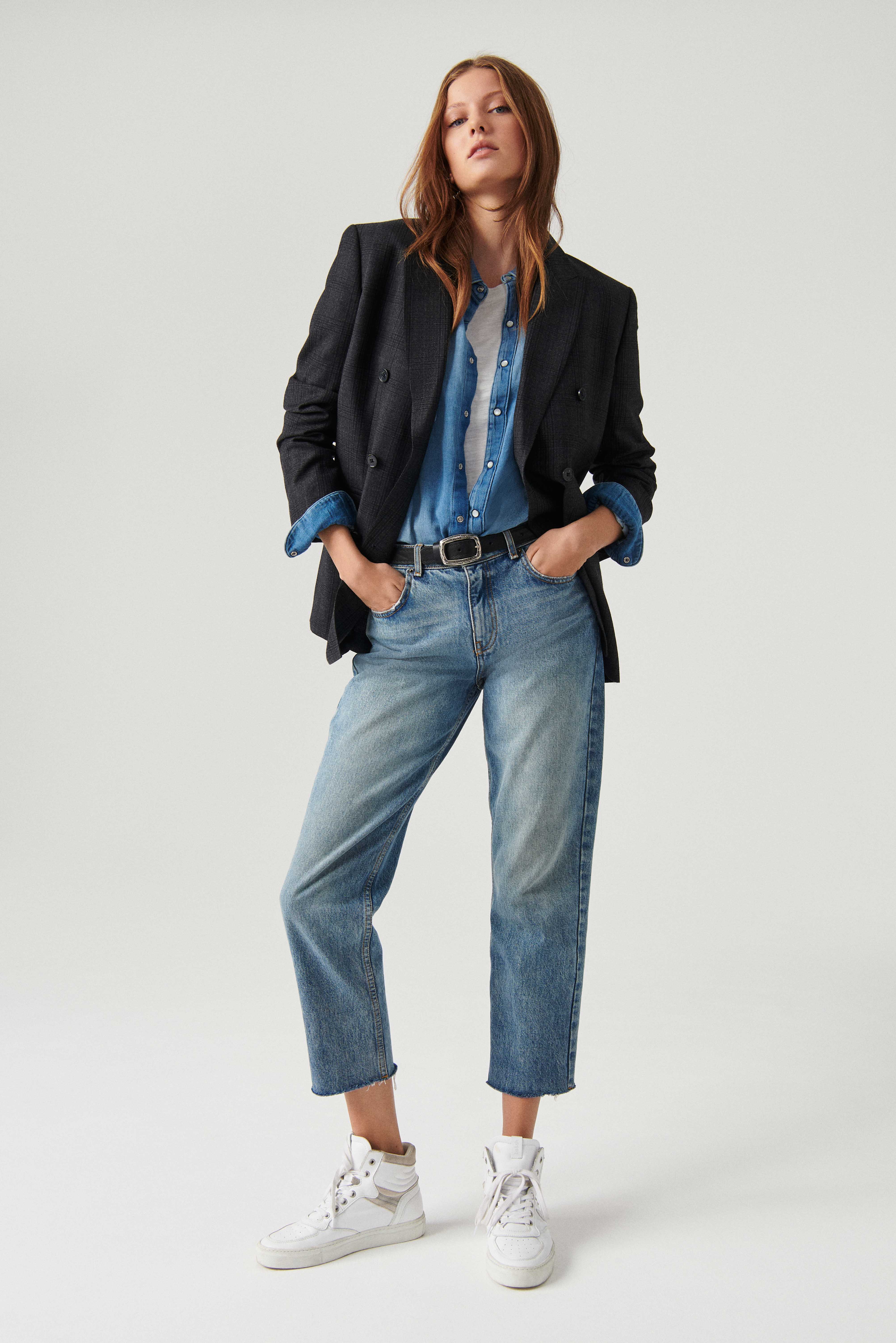 navy Straight Leg Jeans, Straight Denim Trousers - Trousers & Jeans | ba&sh