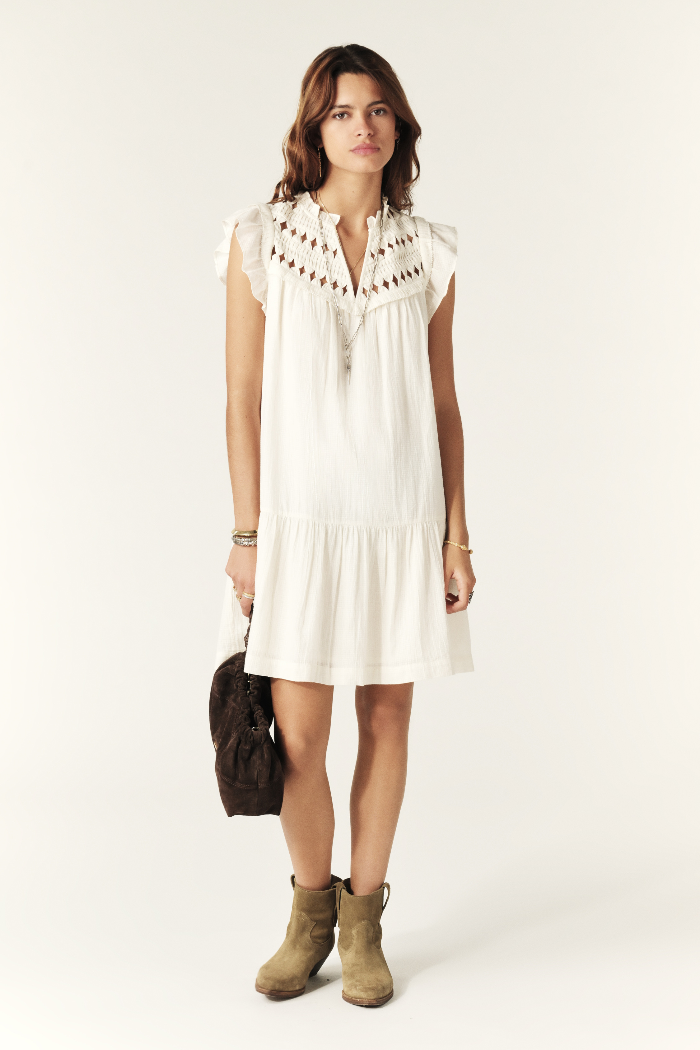 Robe Mini Bluma Blanc Ecru // ba&sh FR