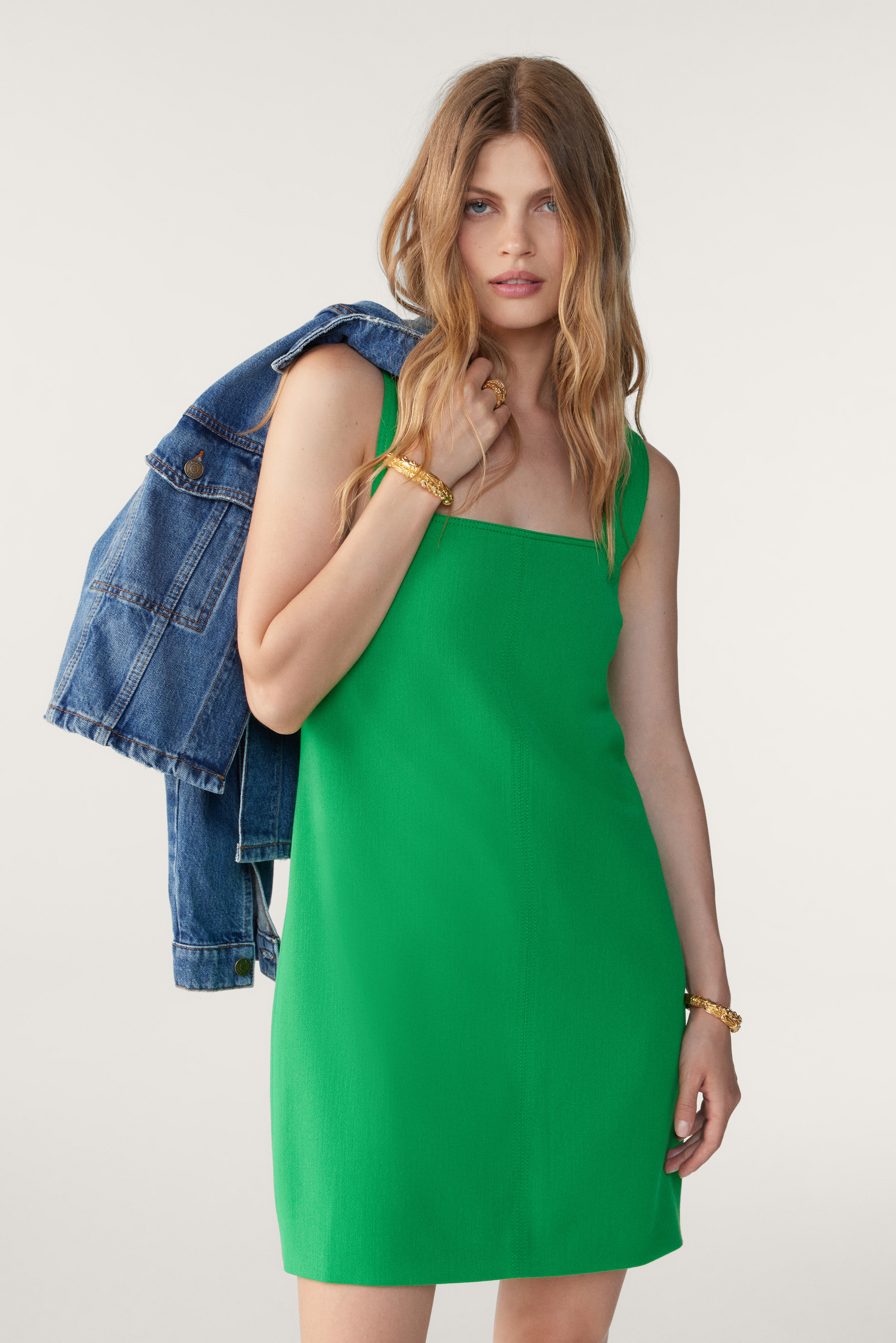 Apron Dress Clea Green // ba&sh US