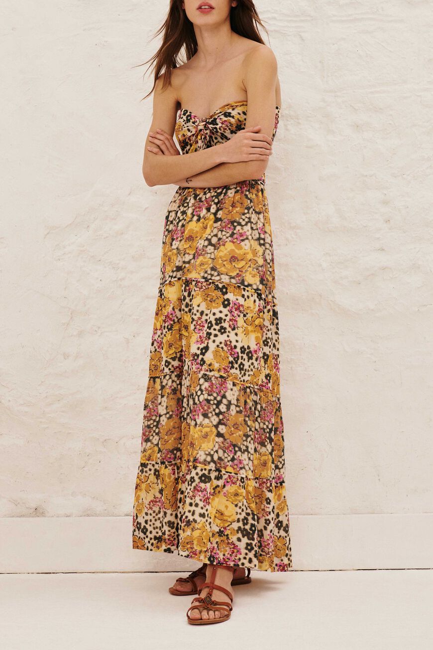 Robe Bustier Longue DALID JAUNE // ba&sh
