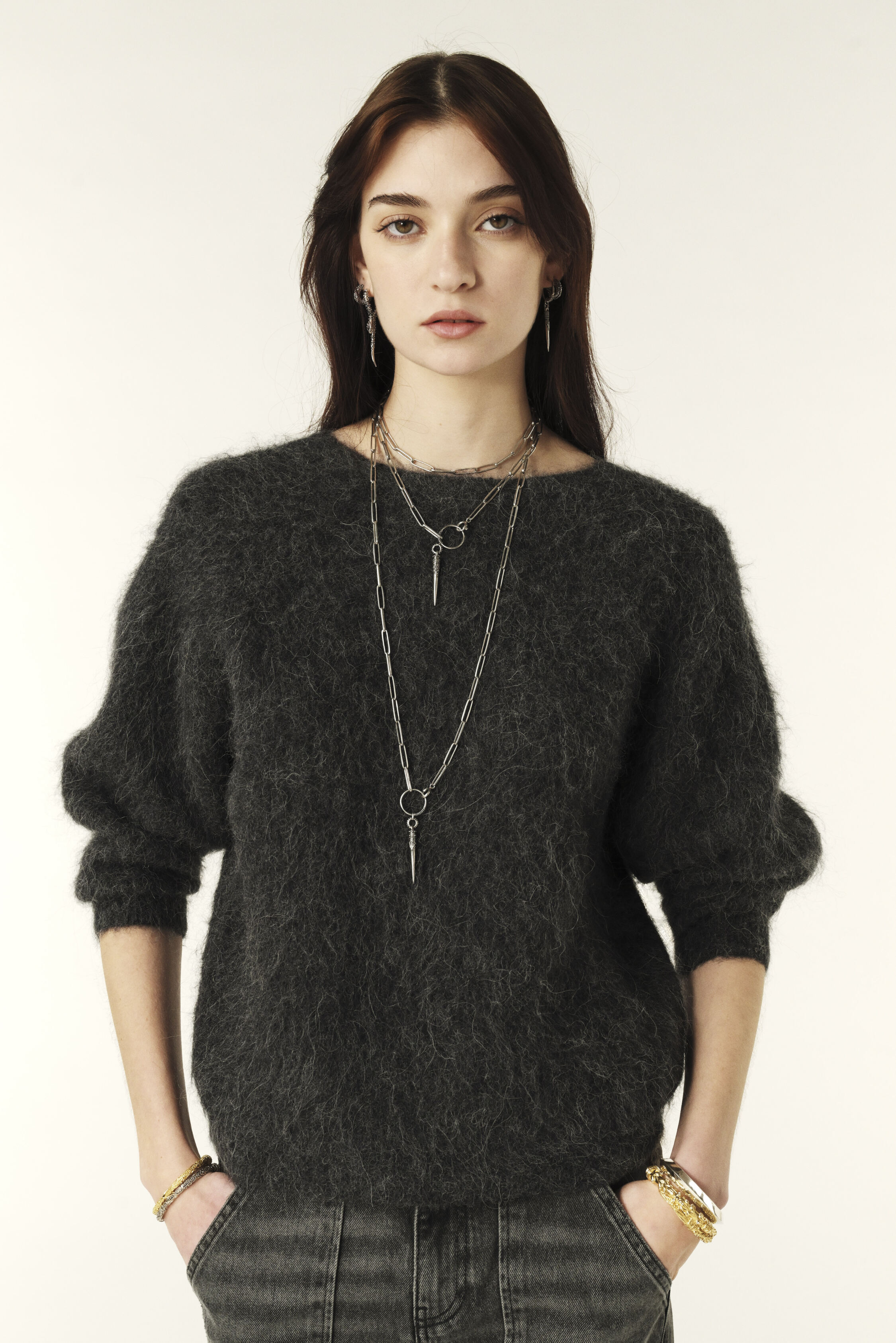 Long-Sleeve Sweater Fill Gray // ba&sh US