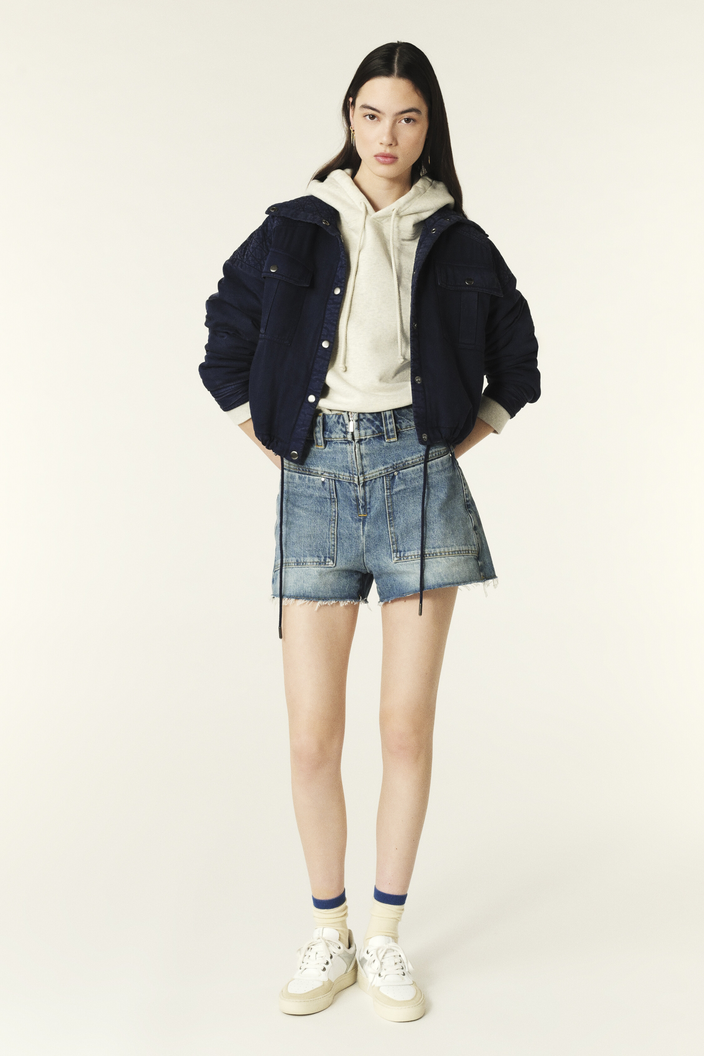 High Neck Jacket Static Blue // ba&sh