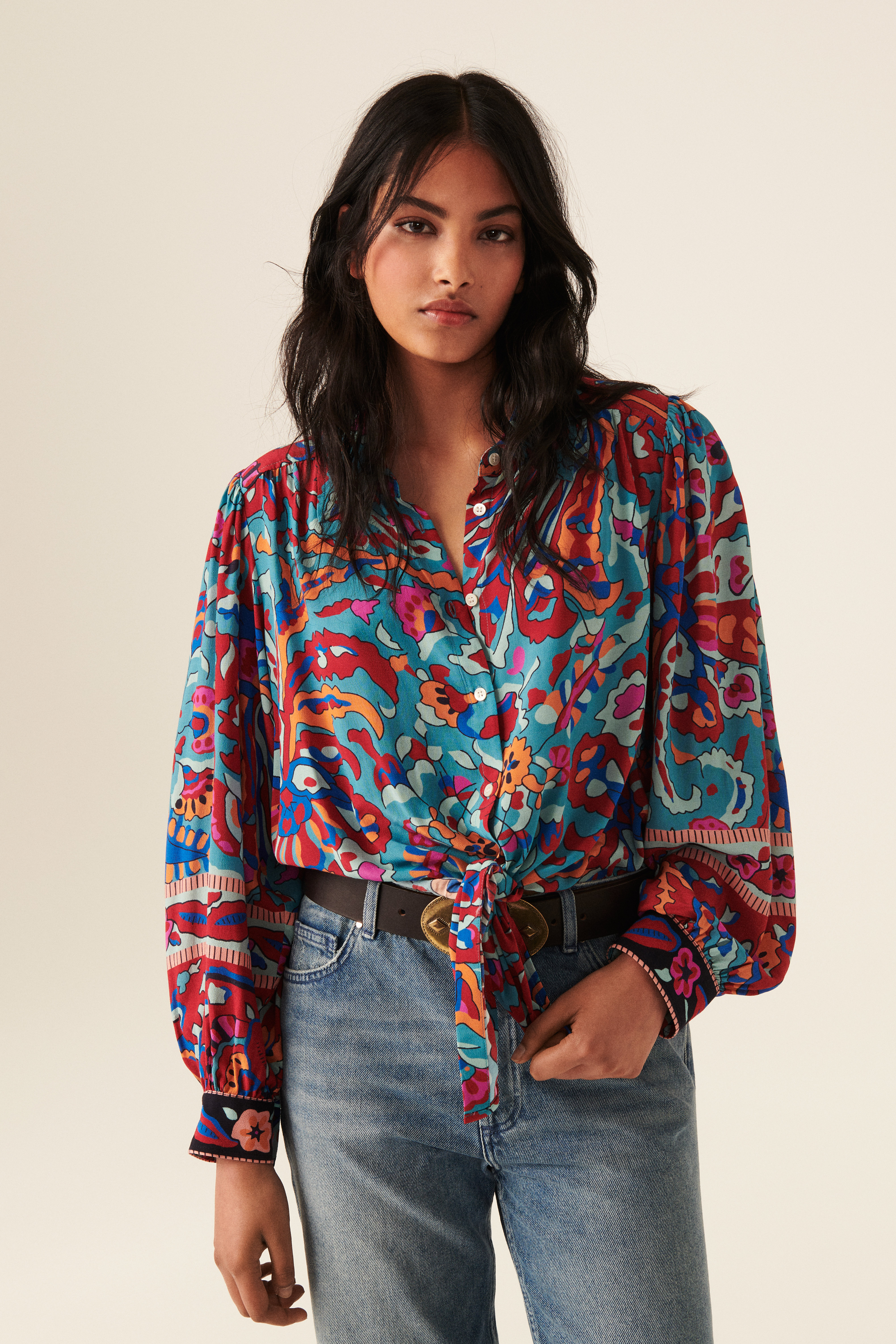 CAMISA MARTHA AZUL CLARO // ba&sh ES